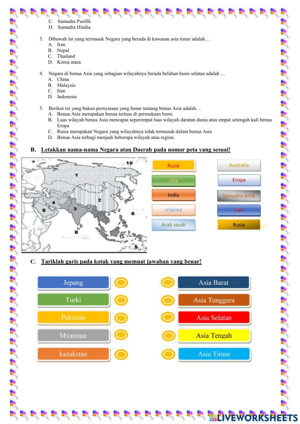 lkpd letak dan … | Free Interactive Worksheets | 1575856
