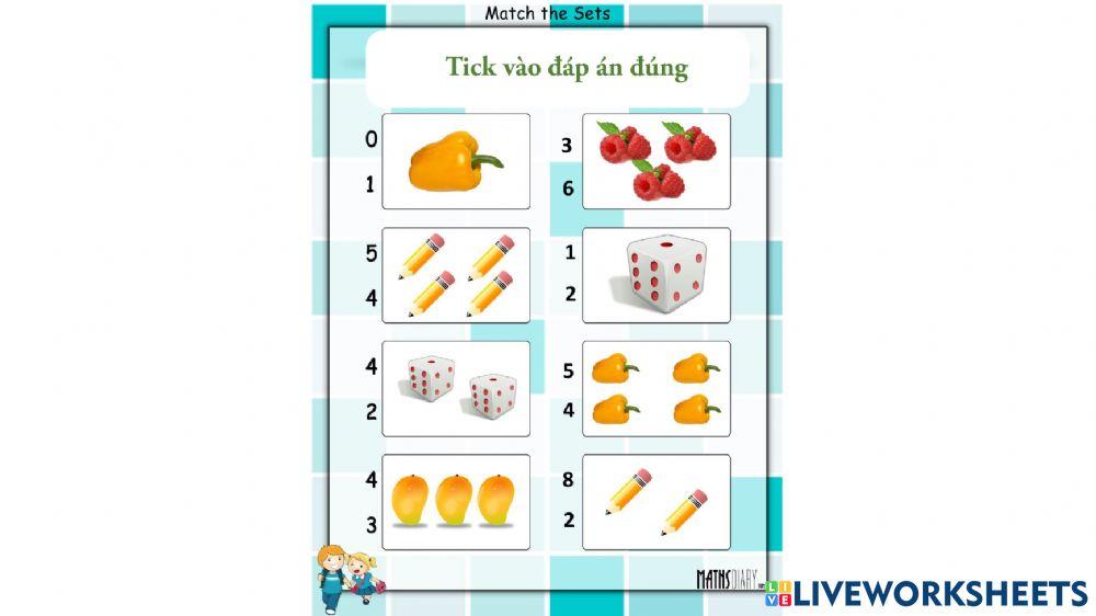 Math online exercise for 1 | Live Worksheets