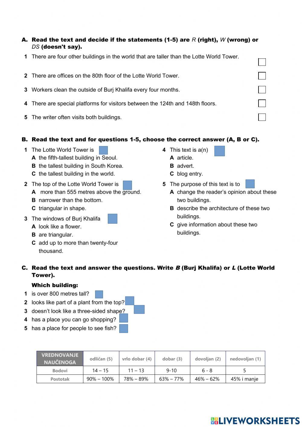 READING COMPREH… | Free Interactive Worksheets | 6757717