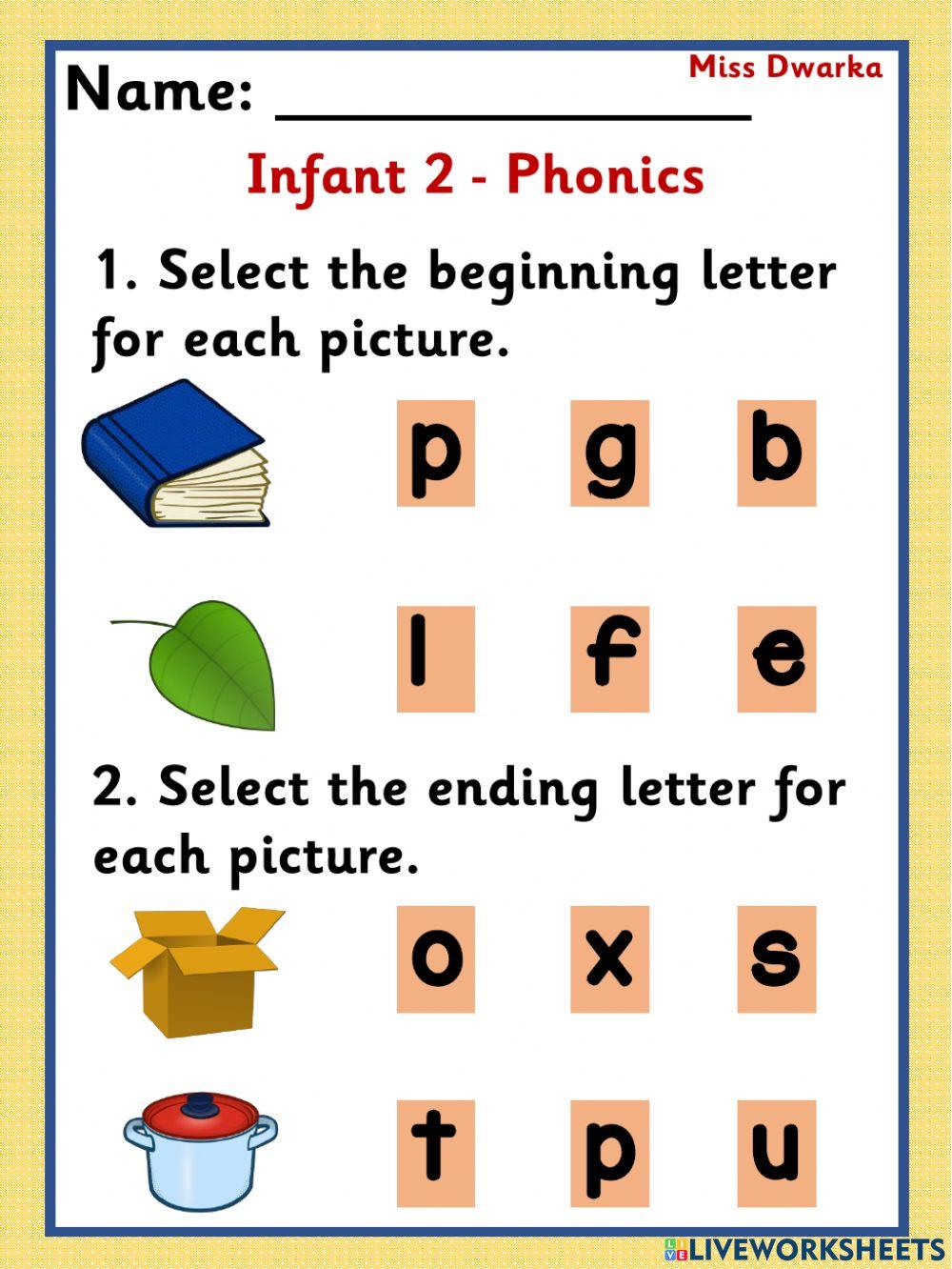 Phonics Test | Free Interactive Worksheets | 1574751