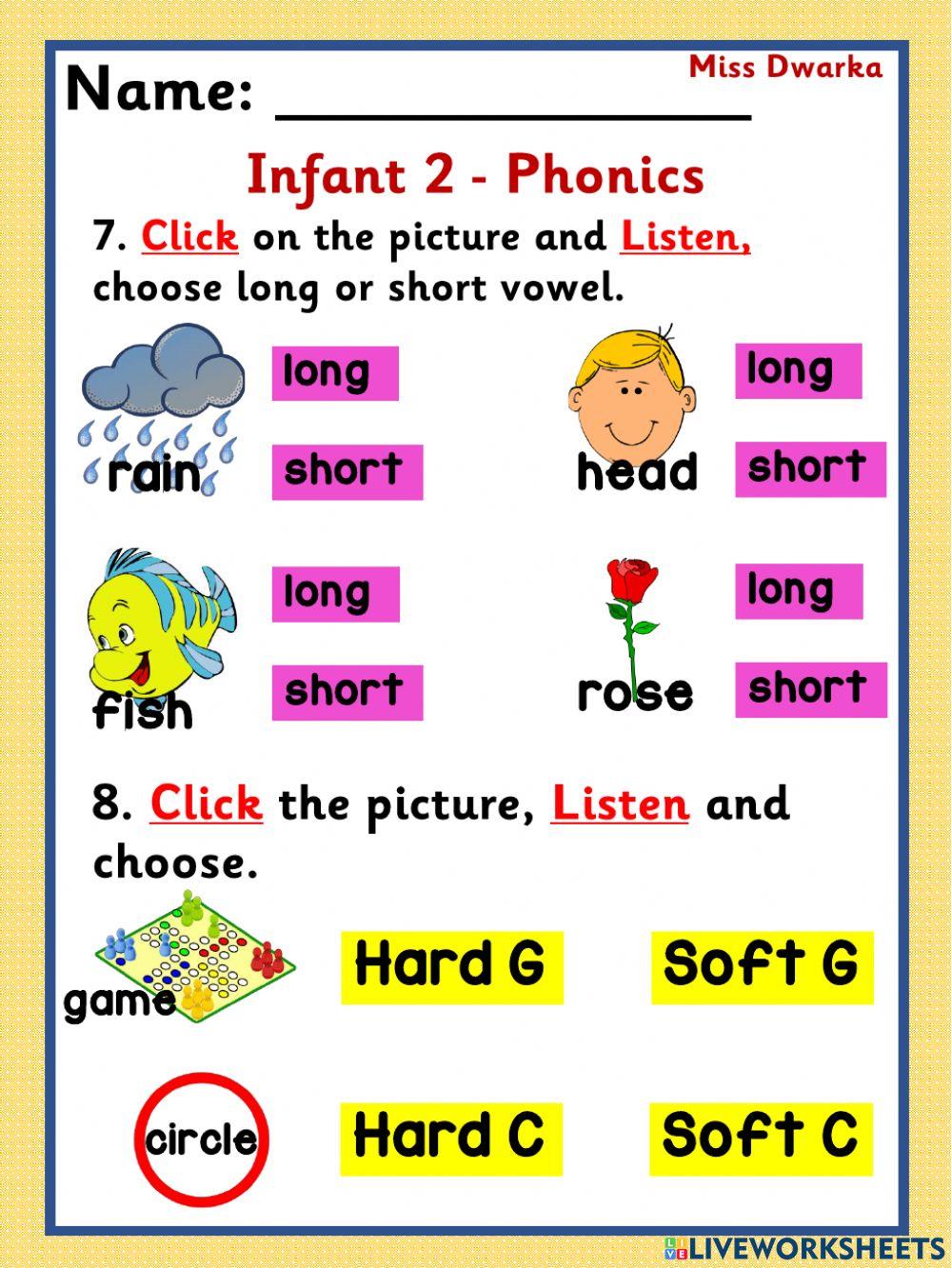 Phonics Test | Free Interactive Worksheets | 1574751