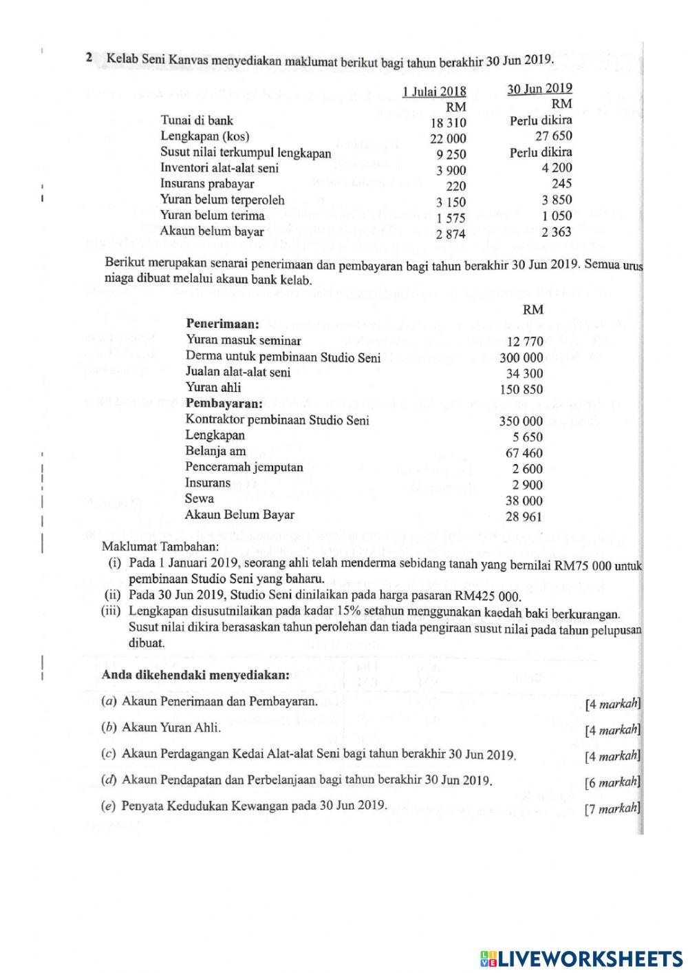 LATIHAN ULANGKAJI 5b worksheet | Live Worksheets