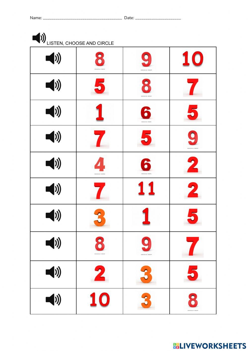 Numbers 1 10 Listening Worksheet Live Worksheets numbers-1-10-listening-worksheet-live-worksheets