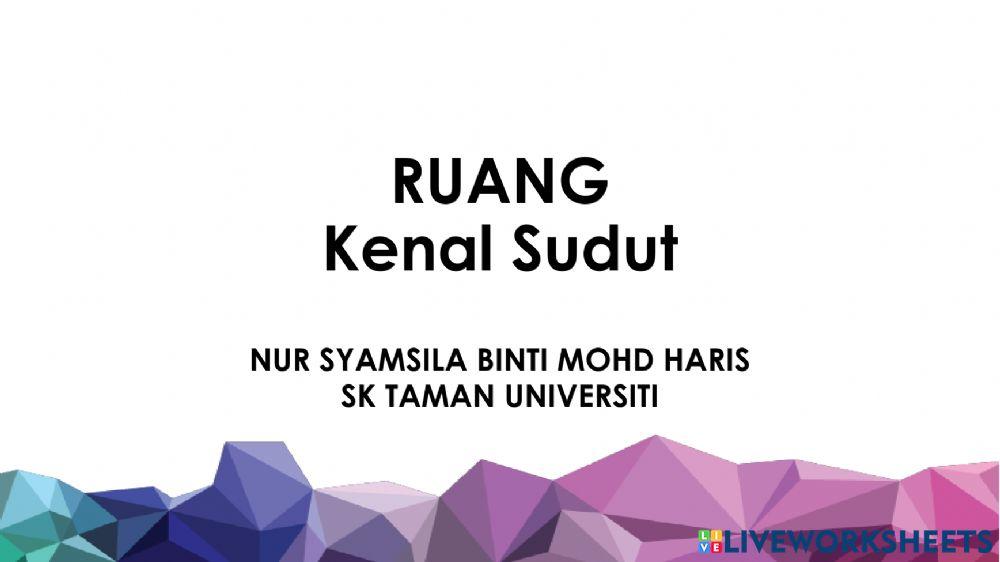 MT-T4: Kenal Sudut worksheet | Live Worksheets