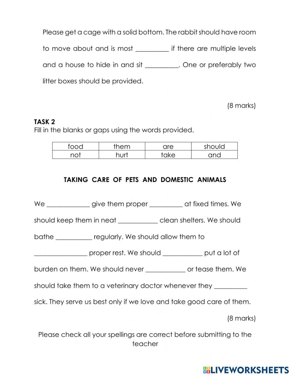 Year 3 - A Home For Rabbit online exercise for | Live Worksheets