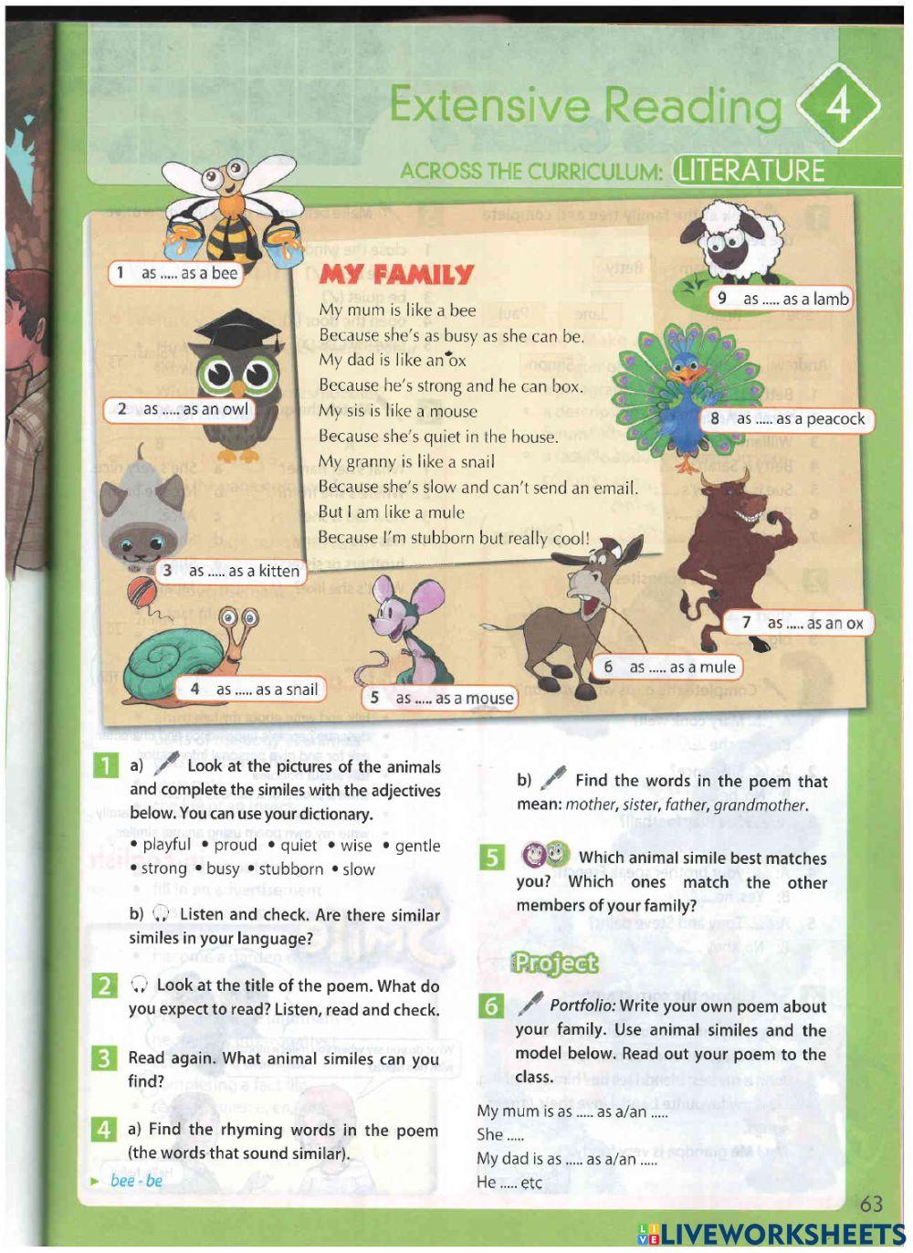 extensive readi… | Free Interactive Worksheets | 5222834