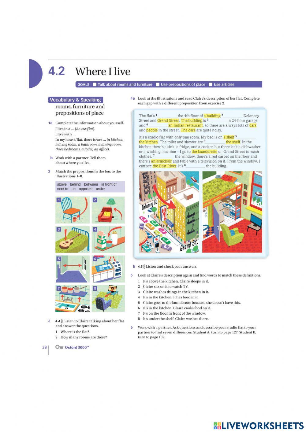 Navigate Elementary unit 4.2 - Voxpops online exercise for | Live Worksheets