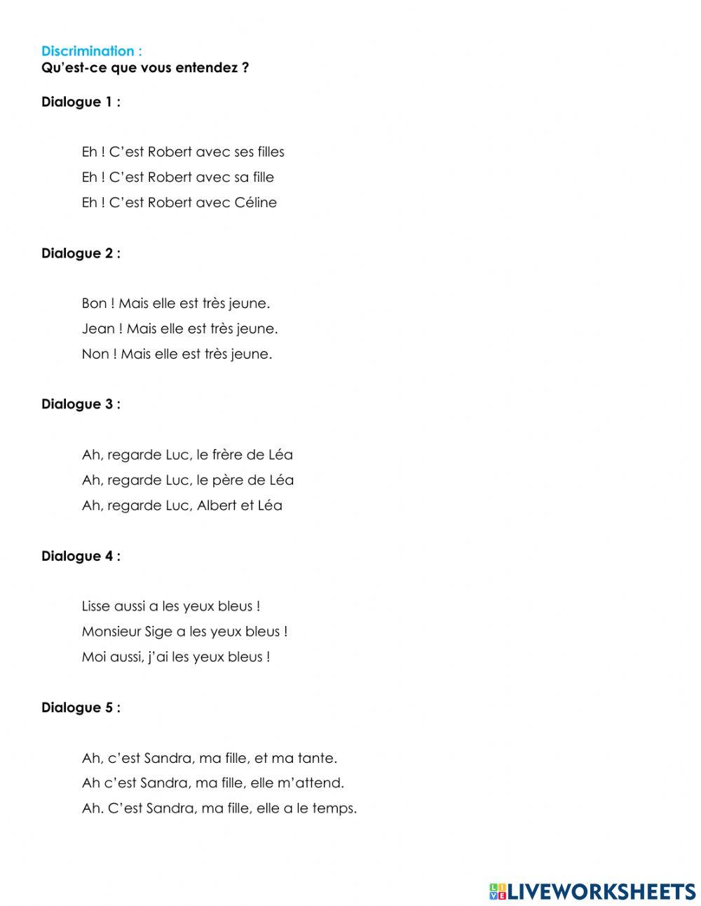 La description physique online exercise for | Live Worksheets