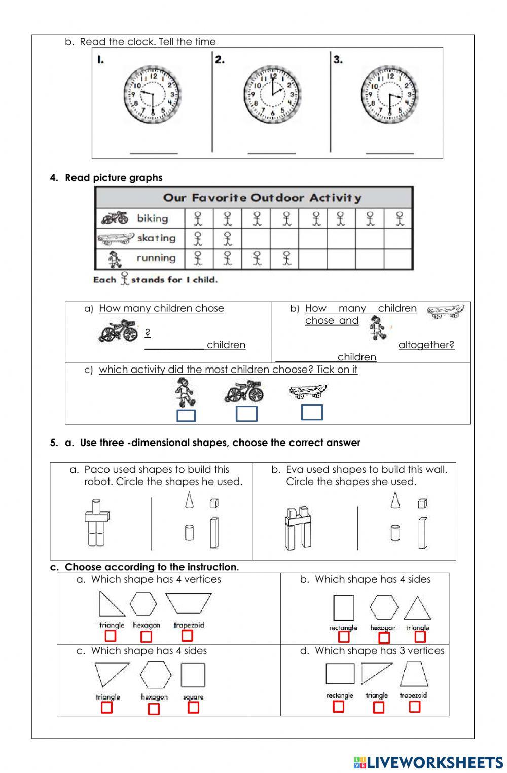 Math exam exercise for TRANSITION | Live Worksheets