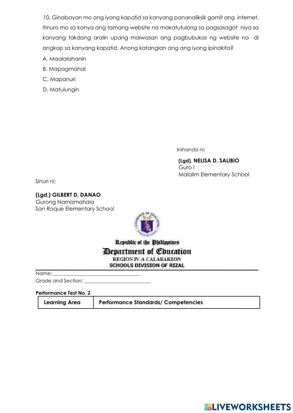 Q1 esp 5 ww2 worksheet | Live Worksheets