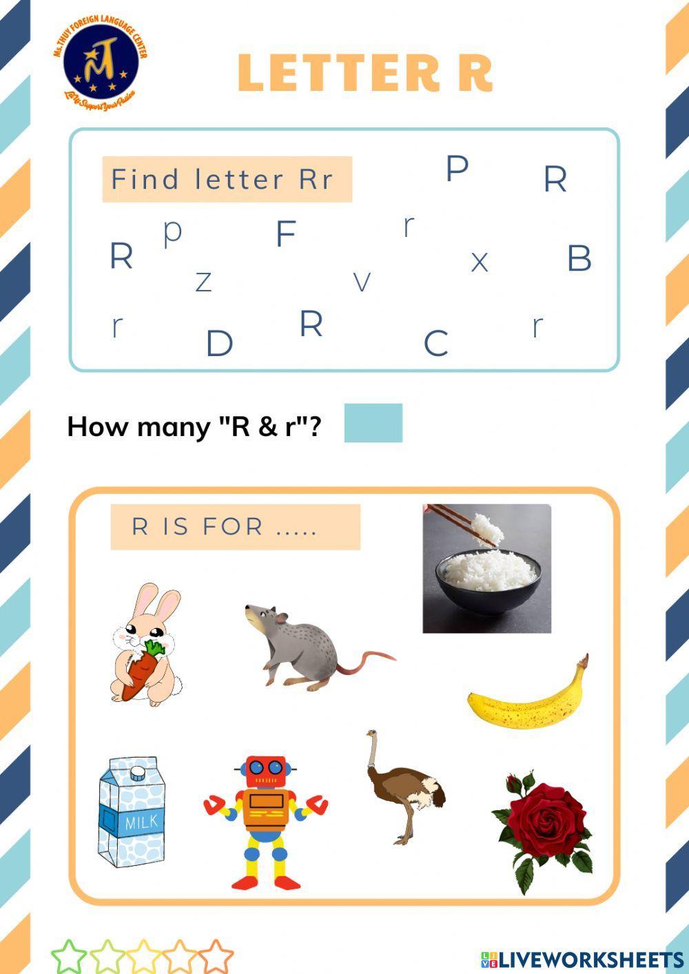 1578770 | Find Letter Rr | ThanhHoa026 | LiveWorksheets