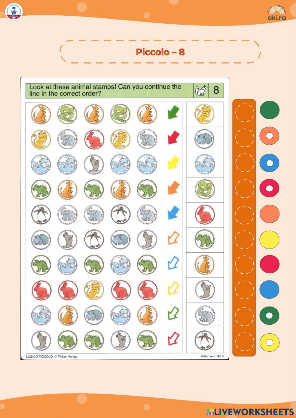 piccolo 8 online exercise for | Live Worksheets