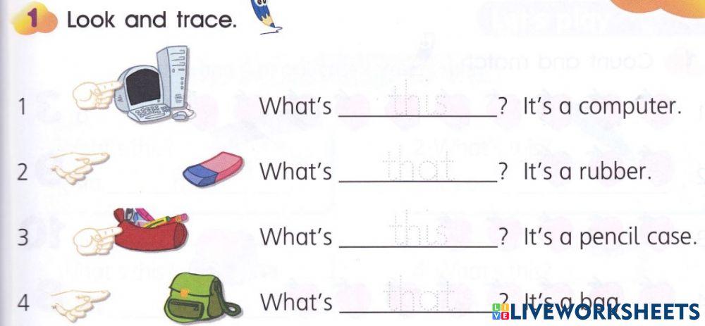 This-that free worksheet | Live Worksheets