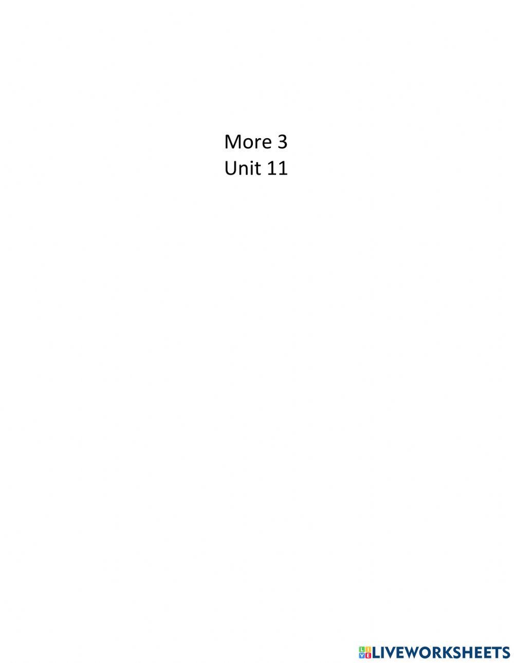 Old wold more 3 unit 11 worksheet | Live Worksheets