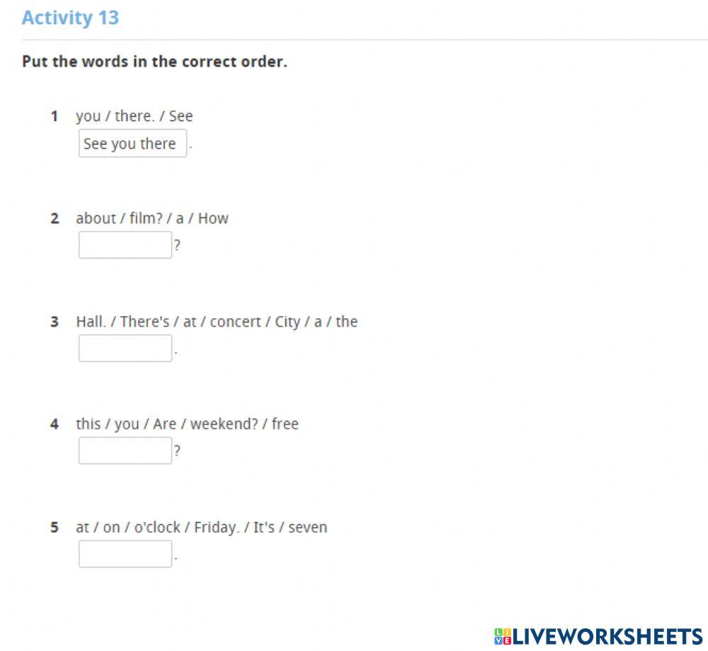 Making an arrangement worksheet | Live Worksheets