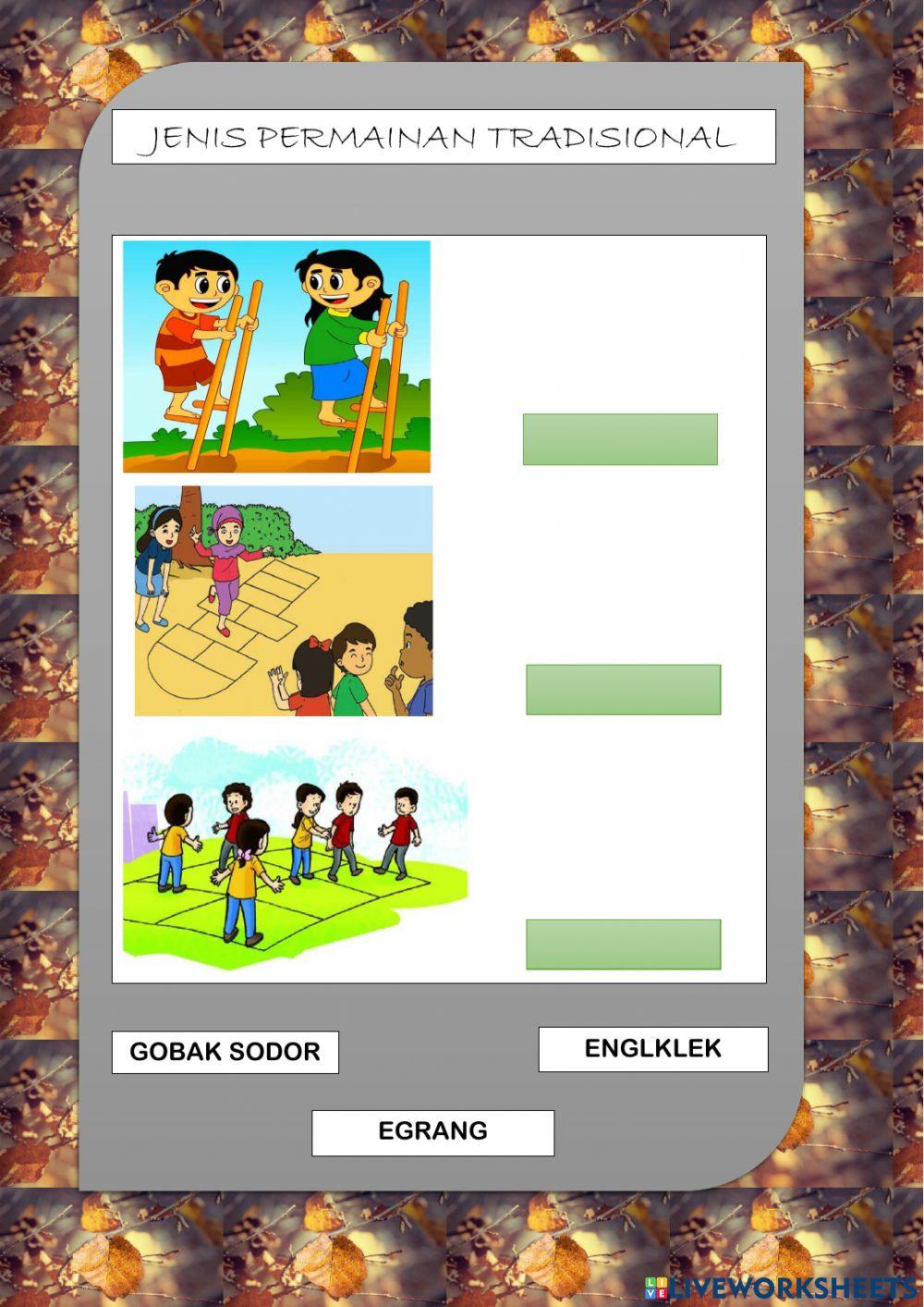 Permainan Tradisional Jawa worksheet | Live Worksheets