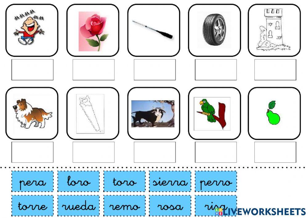 Palabras r 1580125 | Humi | LiveWorksheets