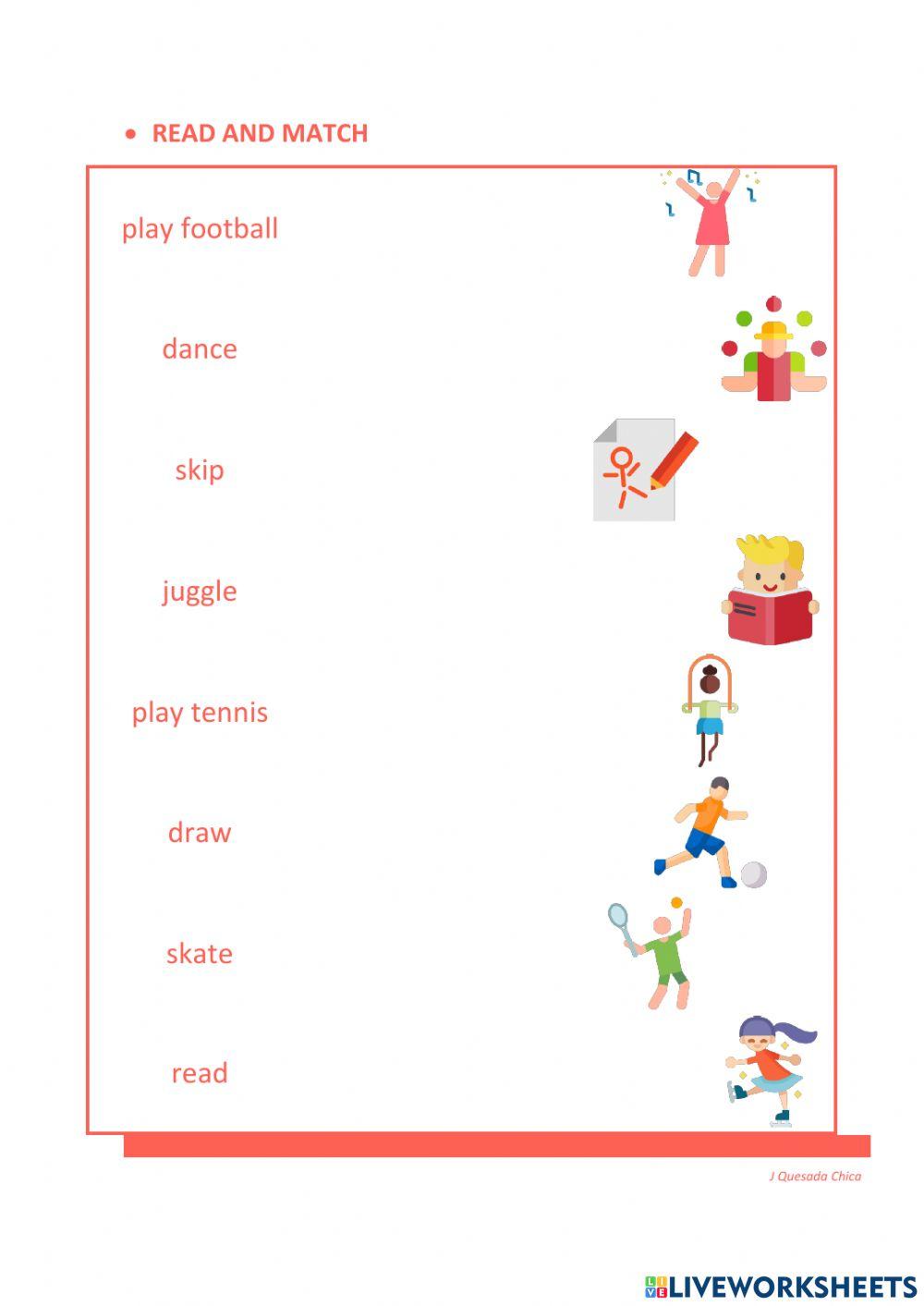 2-1. ACTIVITIES. LISTEN, READ AND MATCH worksheet | Live Worksheets