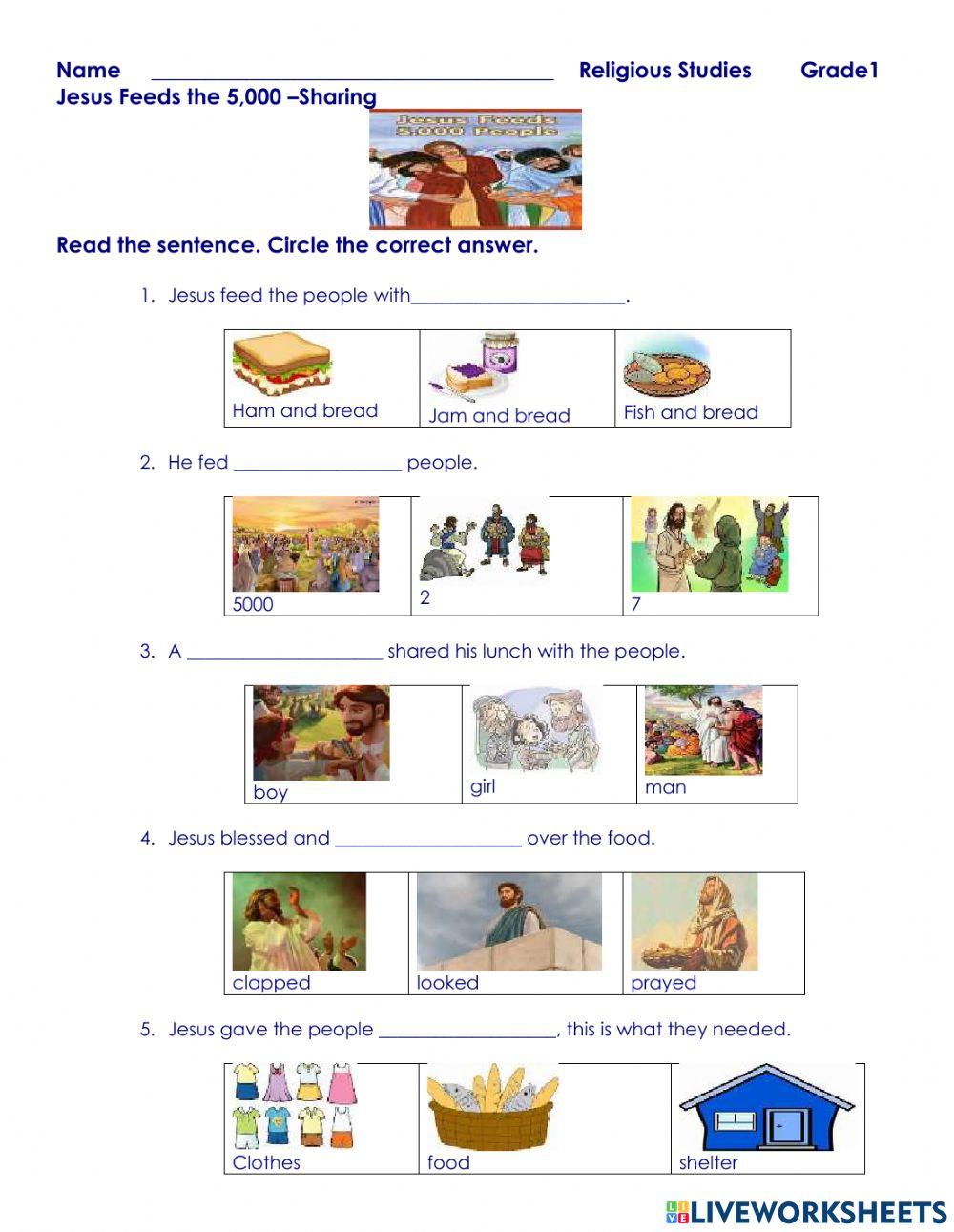 Sharing- Feedin… | Free Interactive Worksheets | 1580588