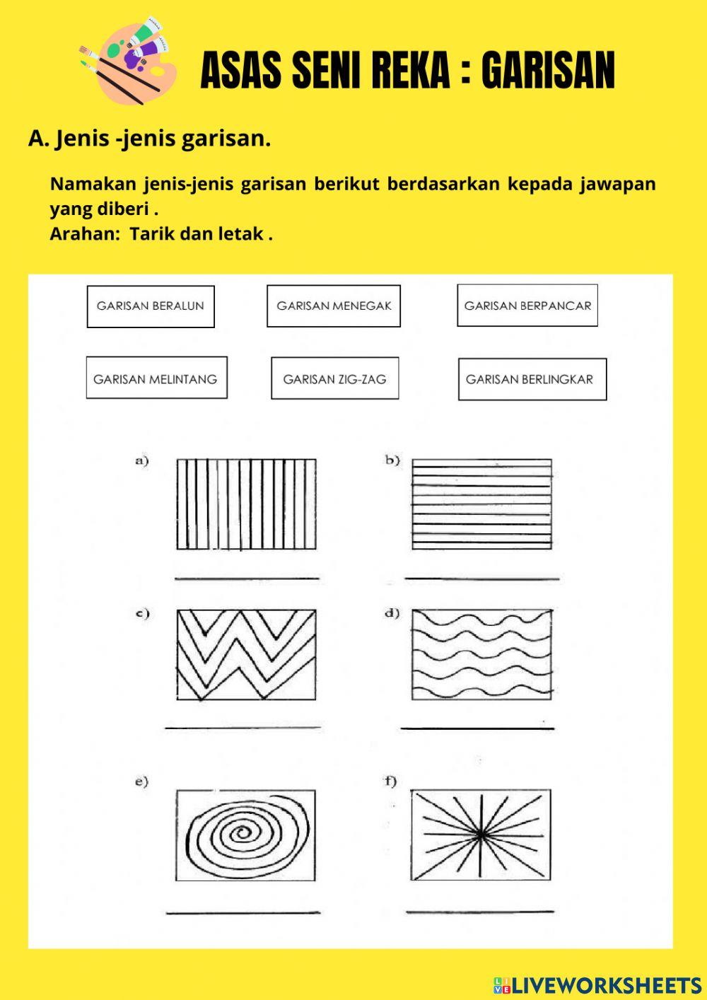 Asas seni reka exercise | Live Worksheets