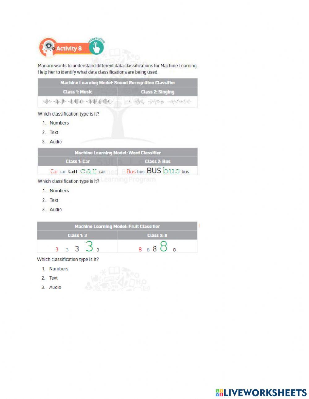 Dt interactive exercise for 6 | Live Worksheets