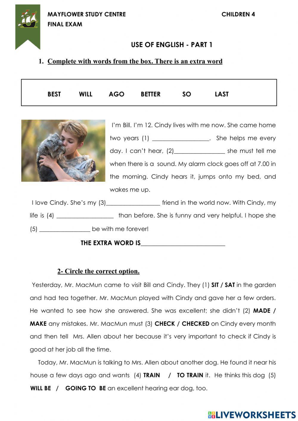 CH 4 FINAL EXAM… | Free Interactive Worksheets | 1120126