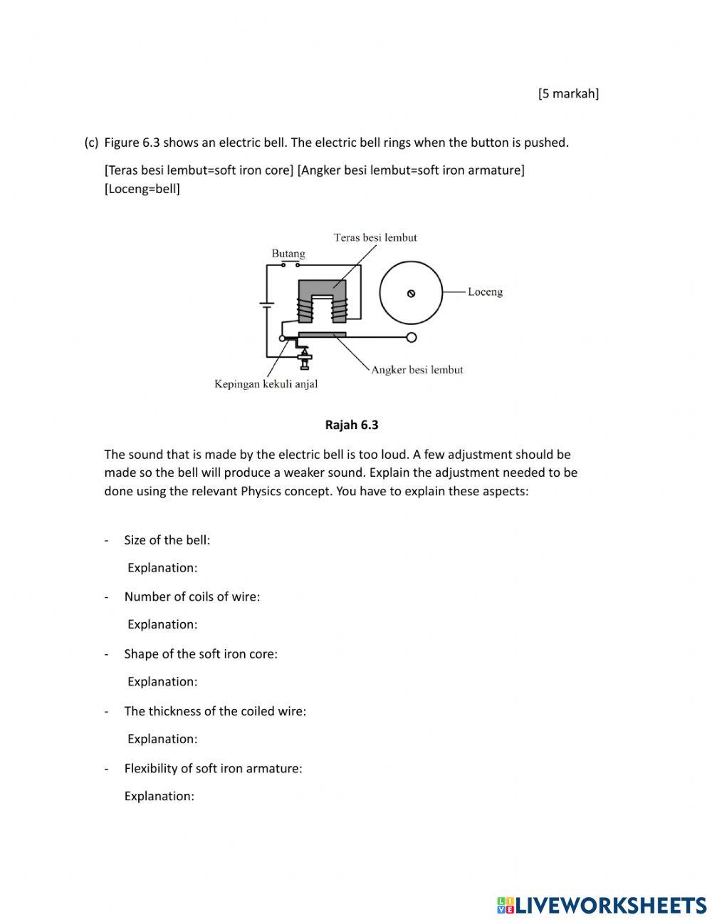 Electromagnet interactive worksheet | Live Worksheets