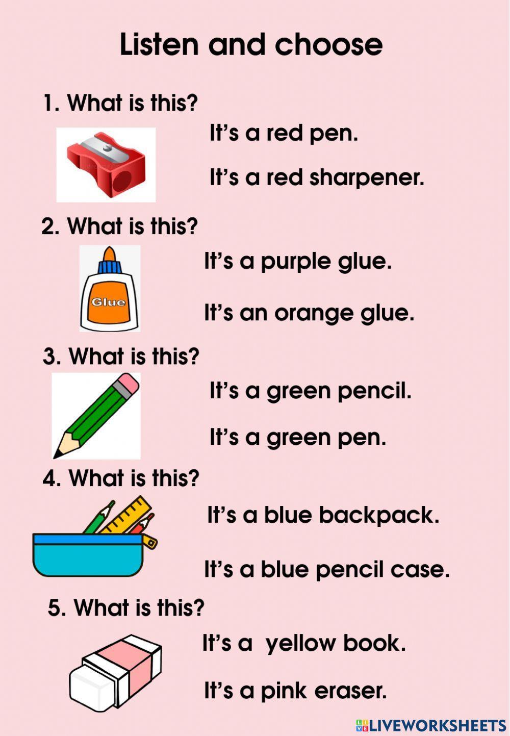 School things | Free Interactive Worksheets | 1475346