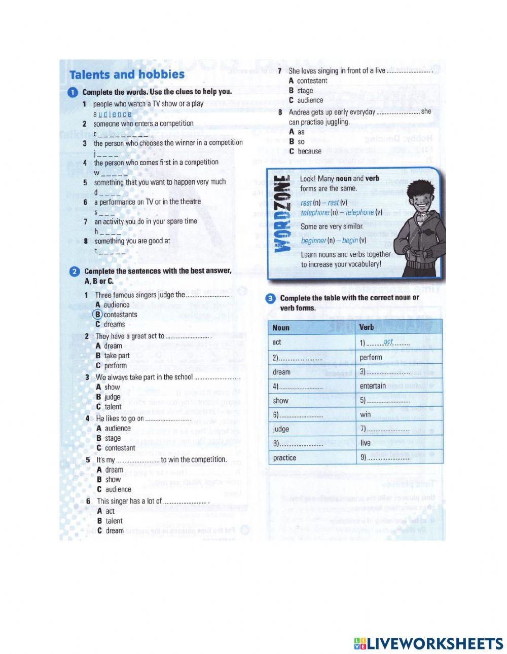 Activate a2 - unit 1 worksheet | Live Worksheets