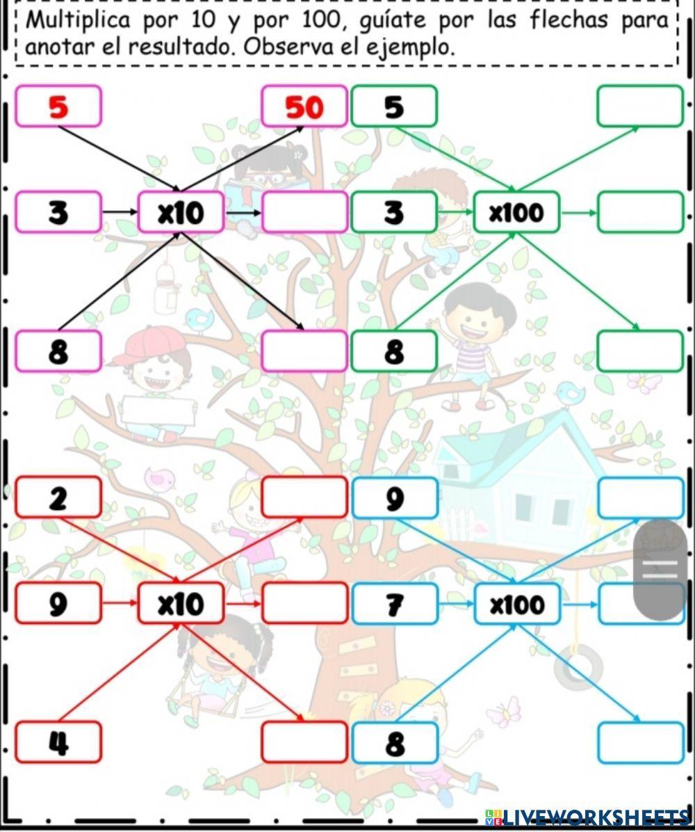 M ltiplico Por 10 100 Y Por 1000 Worksheet Live Worksheets M ltiplico Por 10 100 Y Por 1000 Worksheet Live Worksheets