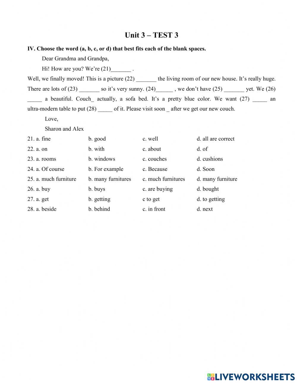 Grade 8 online activity | Live Worksheets