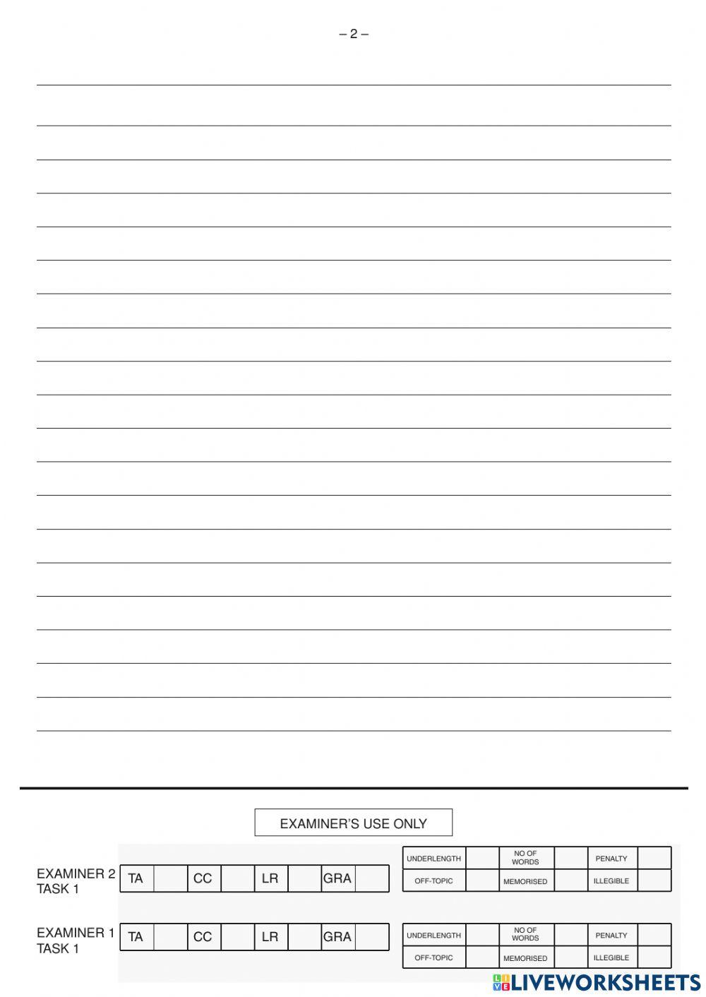 Inter IELTS 2.2.9 - Final Test - Writing worksheet | Live Worksheets