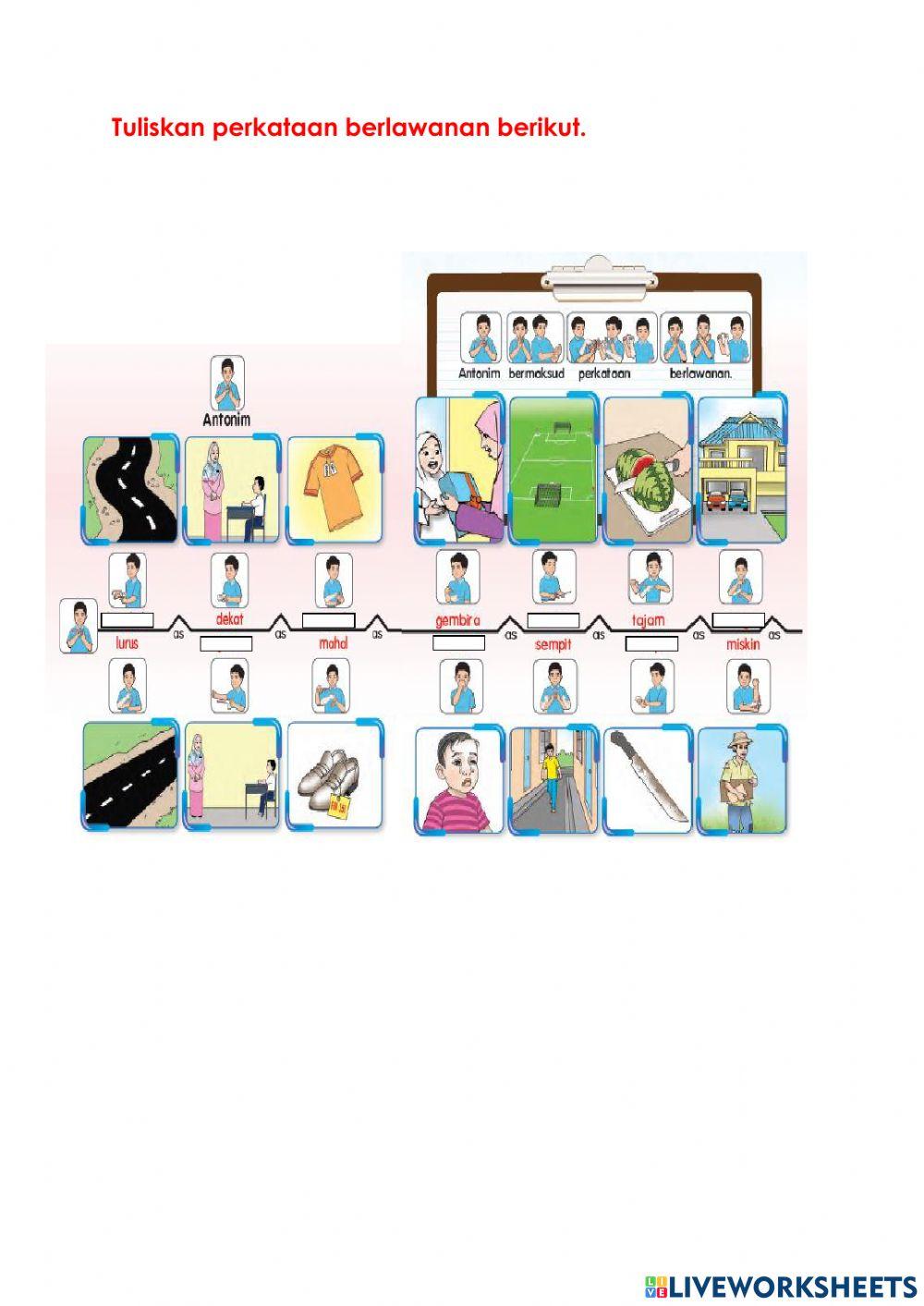 Bik di pasar raya th3 worksheet | Live Worksheets