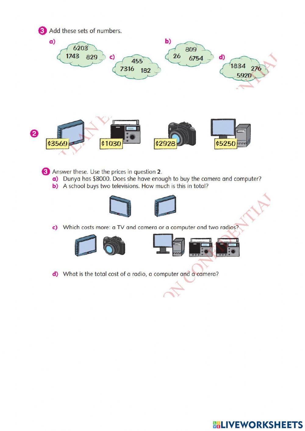 Maths 3 - Week 5 - Homework pages 31, 33 1476739 | Maths3