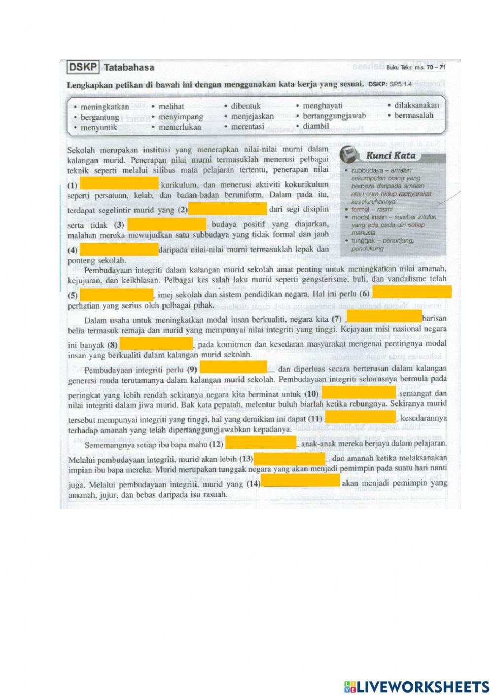 Petikan | Live Worksheets