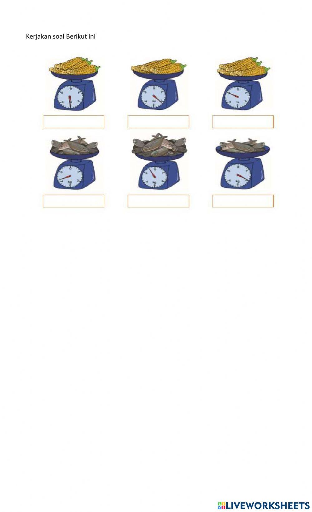 LKPD Satuan Berat worksheet | Live Worksheets