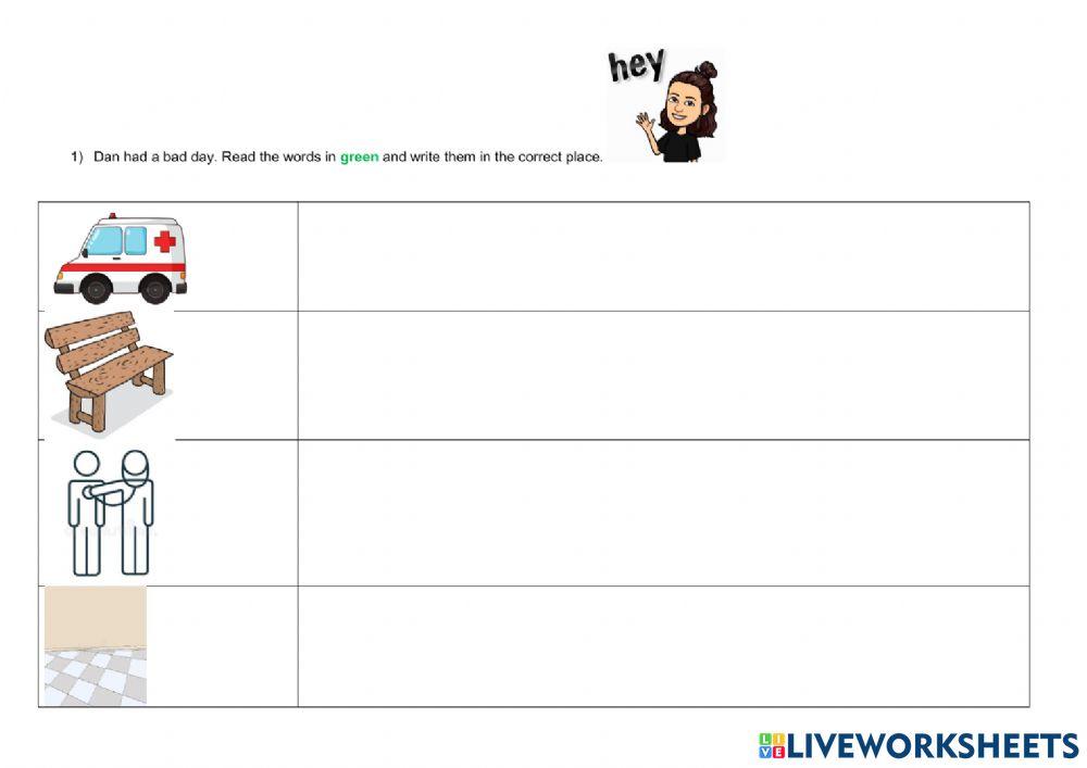 Accidents | Free Interactive Worksheets | 1478554