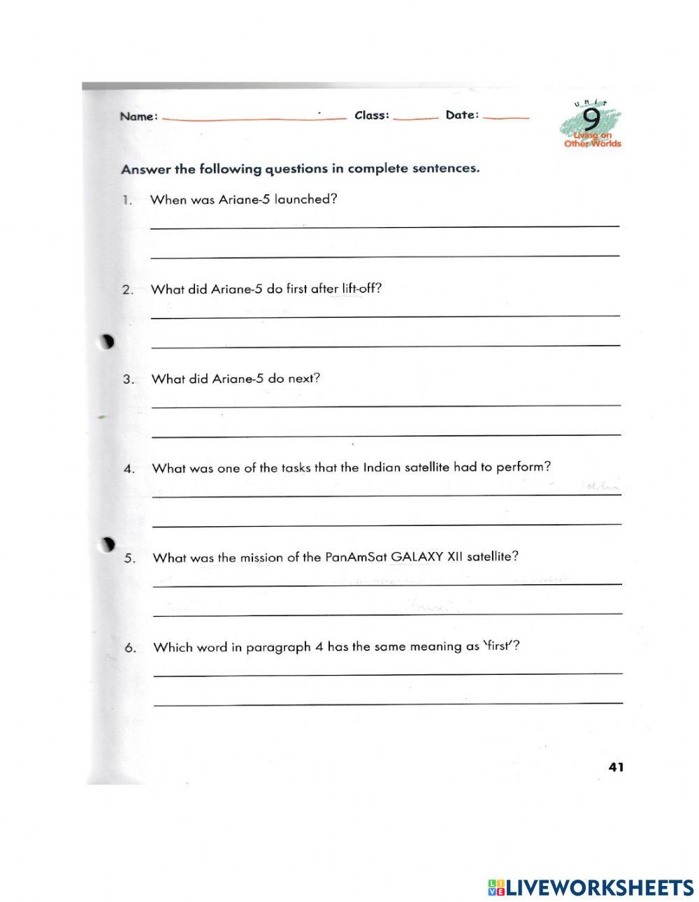 Reading Compreh… | Free Interactive Worksheets | 6733775