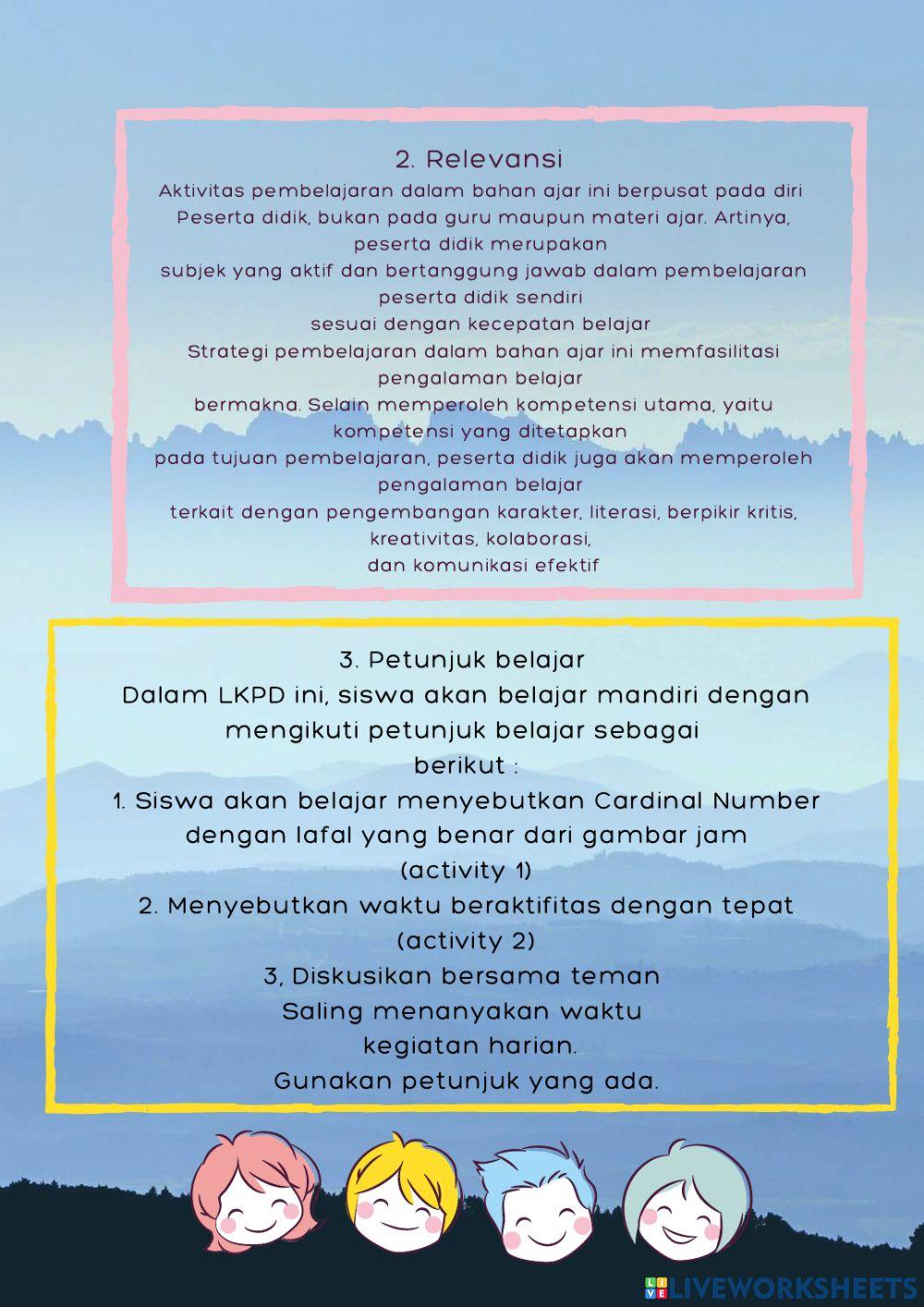 E LKPD Grade 7 What time is it? online exercise for | Live Worksheets