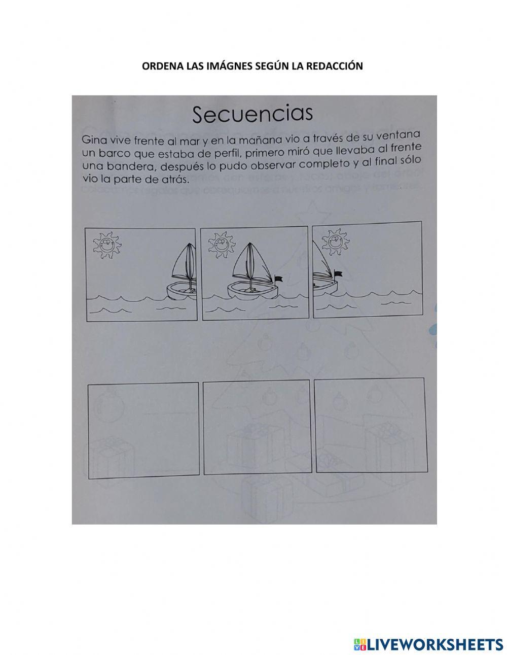 Secuencias de imágenes activity | Live Worksheets Secuencias de imágenes activity | Live Worksheets