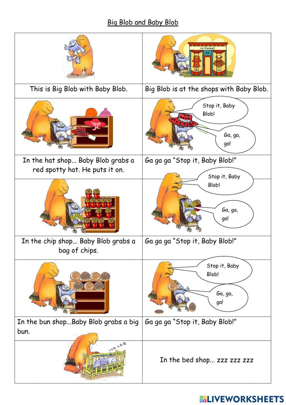 blob worksheet