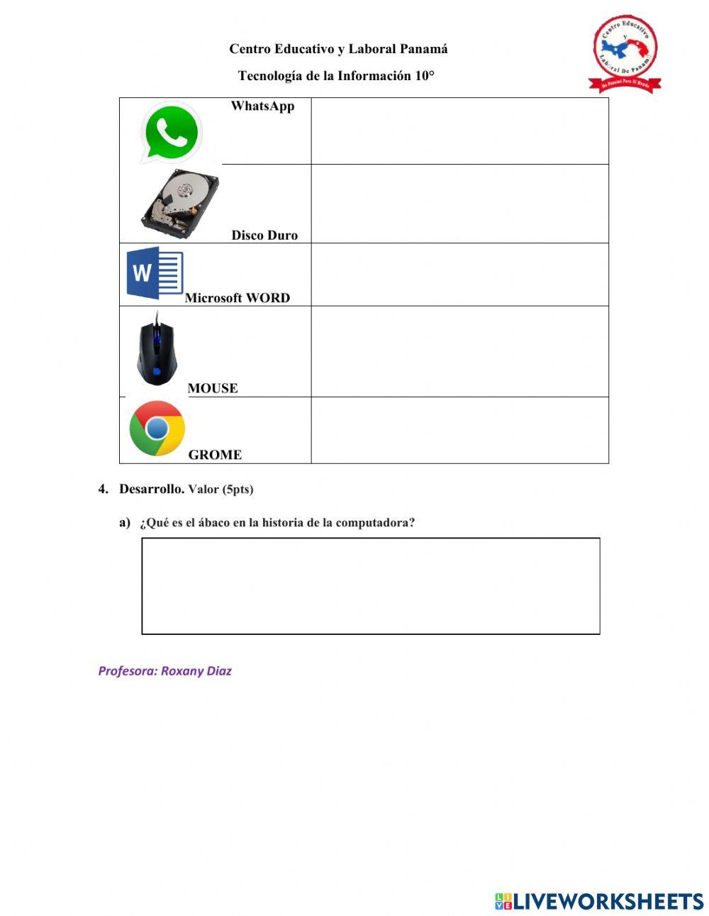 Software y Hardware online activity | Live Worksheets