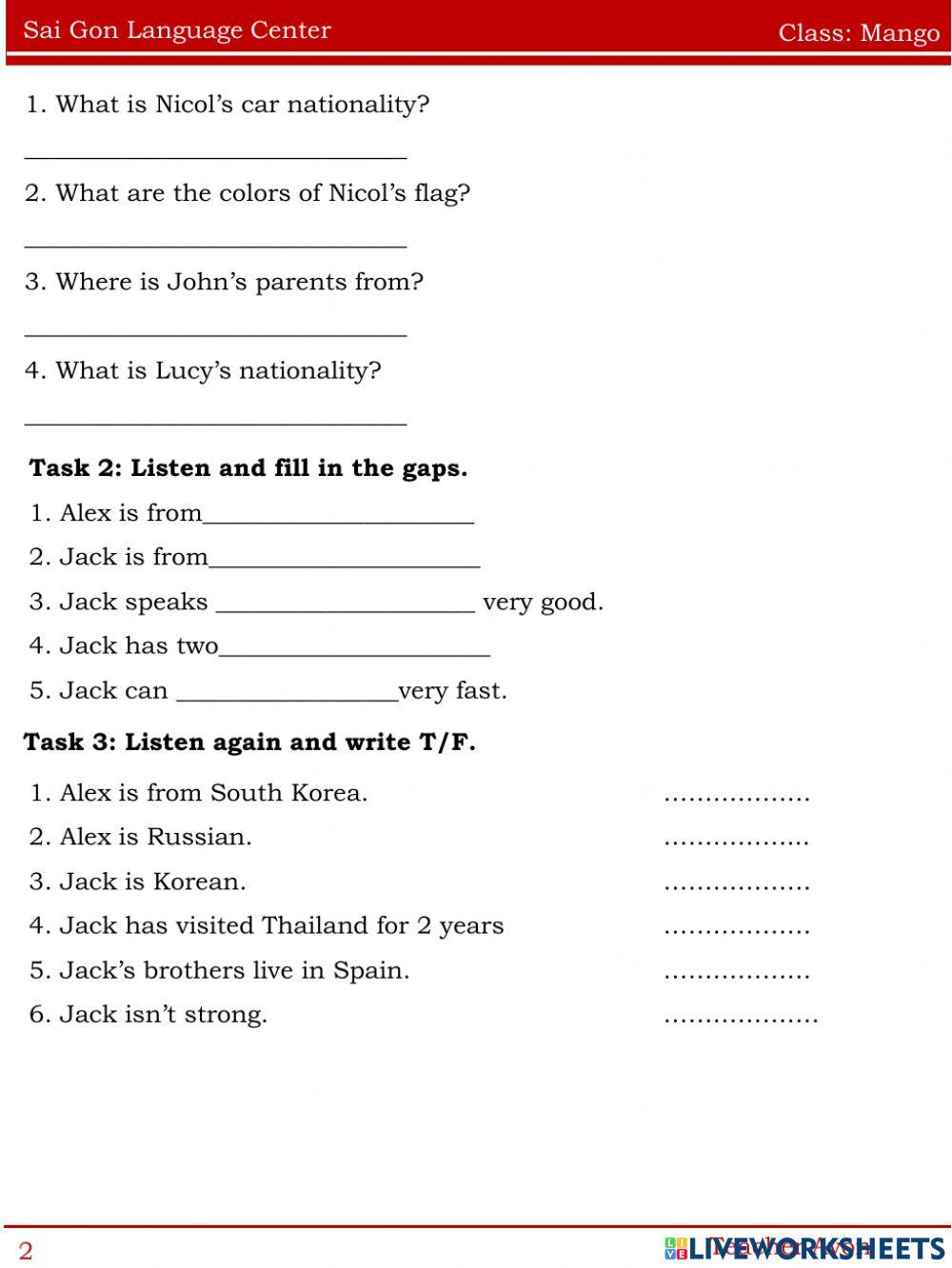 Worksheet mango English language activity | Live Worksheets