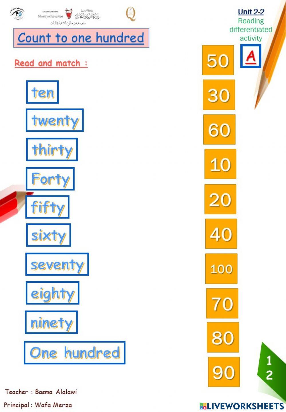 Unit 2 Numbers interactive worksheet | Live Worksheets