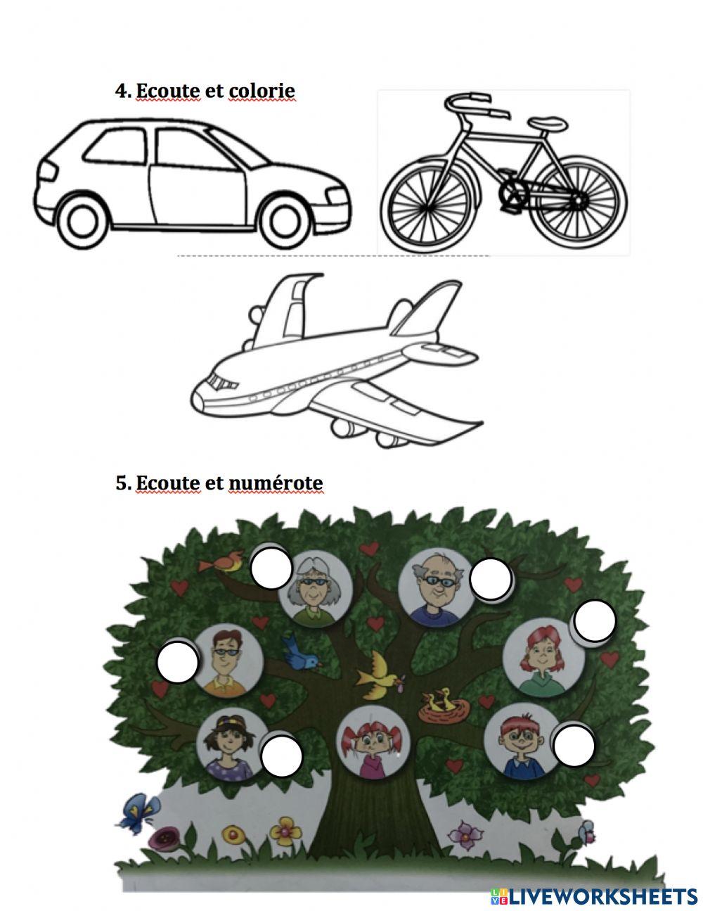 Frances interactive activity for Bonjour | Live Worksheets