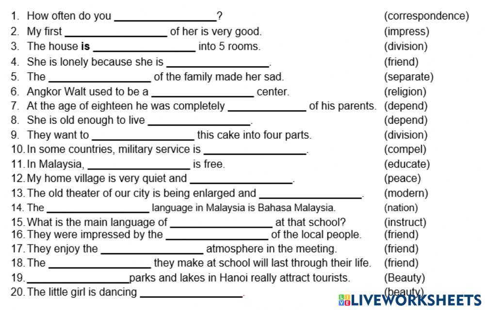 1586716 | Unit 1- word form | trần thị nhung