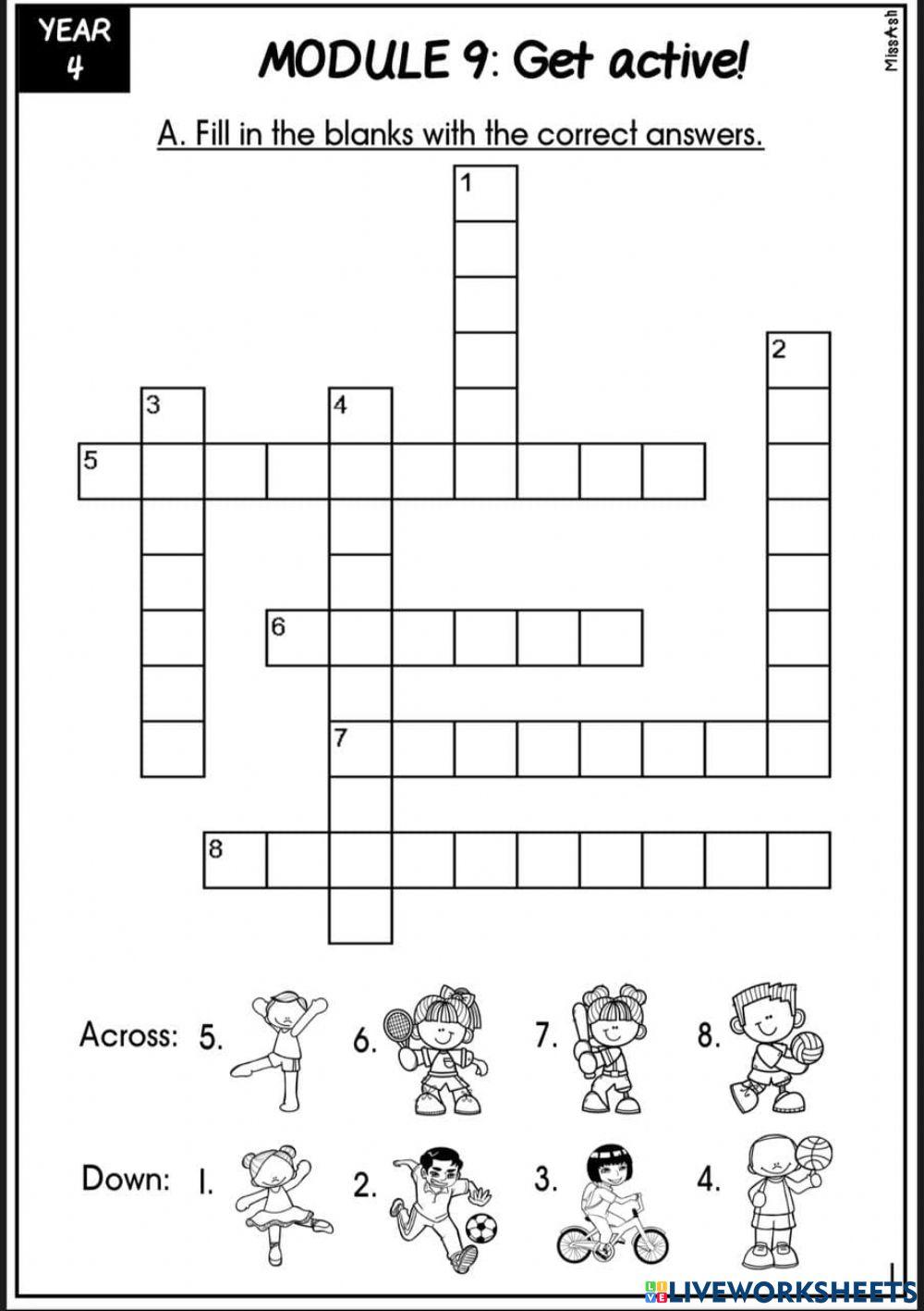 Get Active Year 4 | Live Worksheets