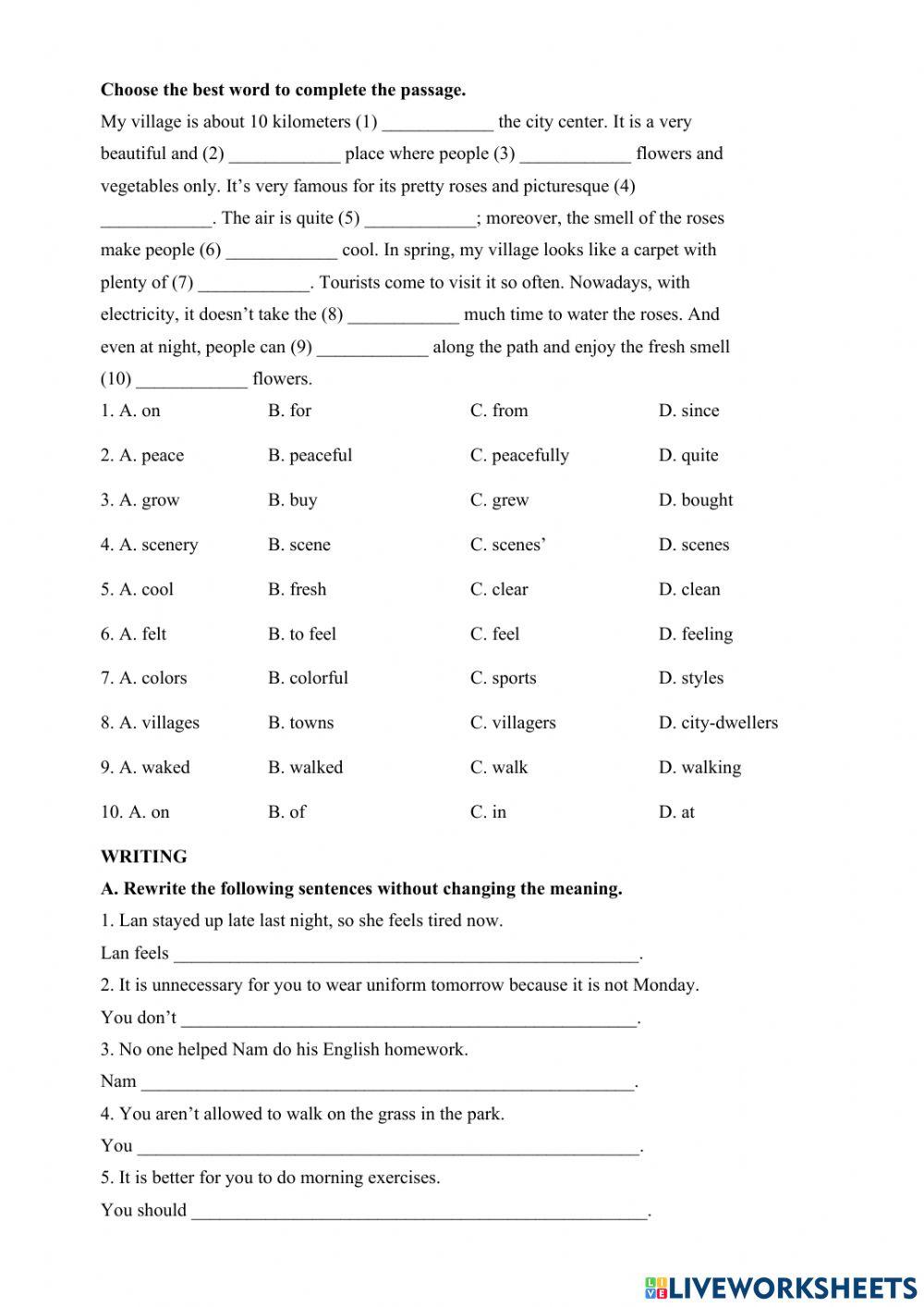 G8 Unit 3 1587576 | NgocquynhTr | LiveWorksheets