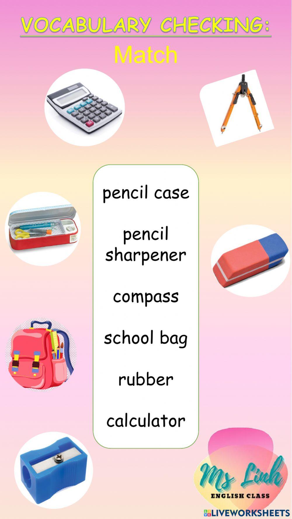 School things online exercise for 6 | Live Worksheets