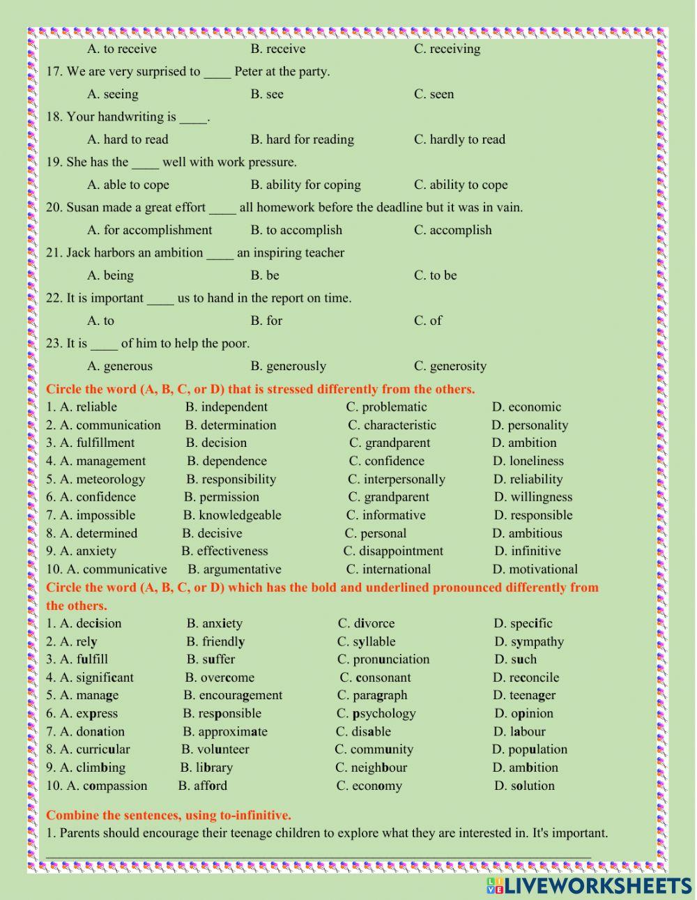 UNIT 3.2 E11 | Đào Thị Thanh Trúc | Live Worksheets